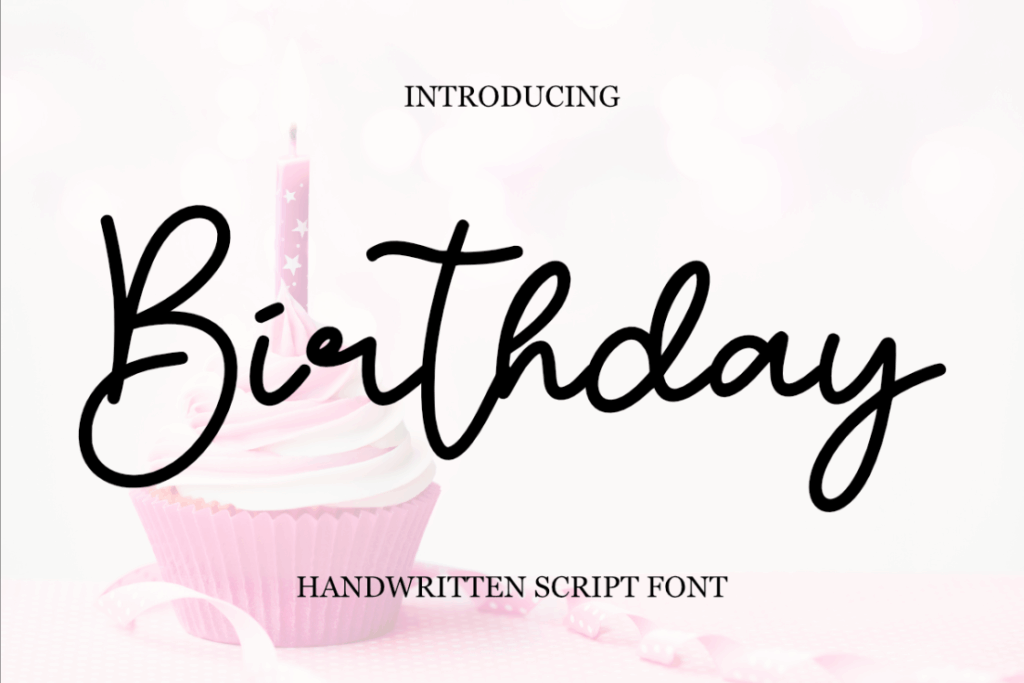 Fancy Script Fonts for Birthday Designs
