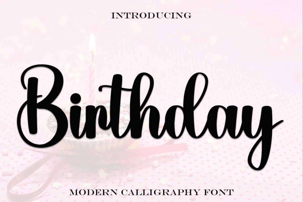 Fancy Script Fonts for Birthday Designs