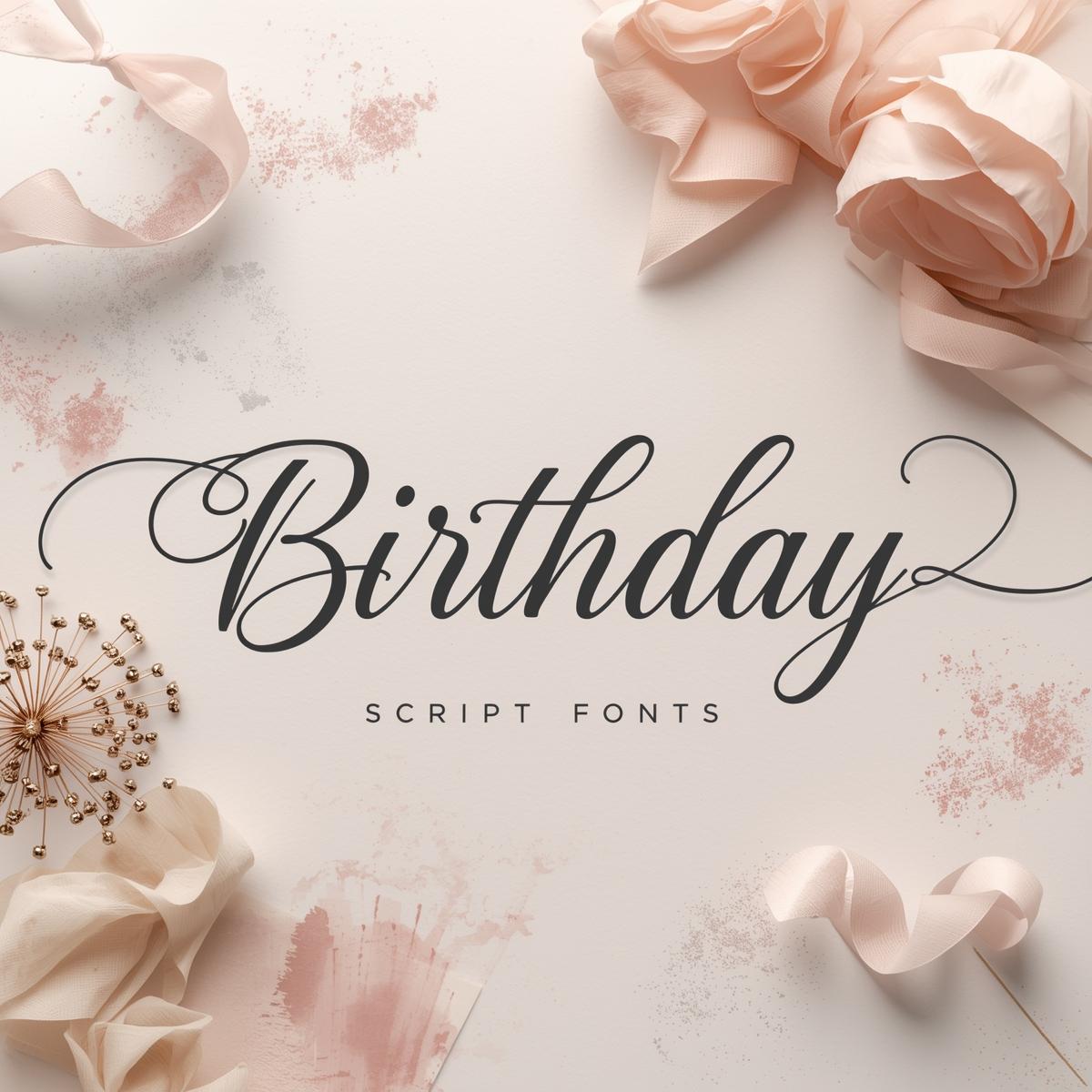 Fancy Script Fonts for Birthday Designs